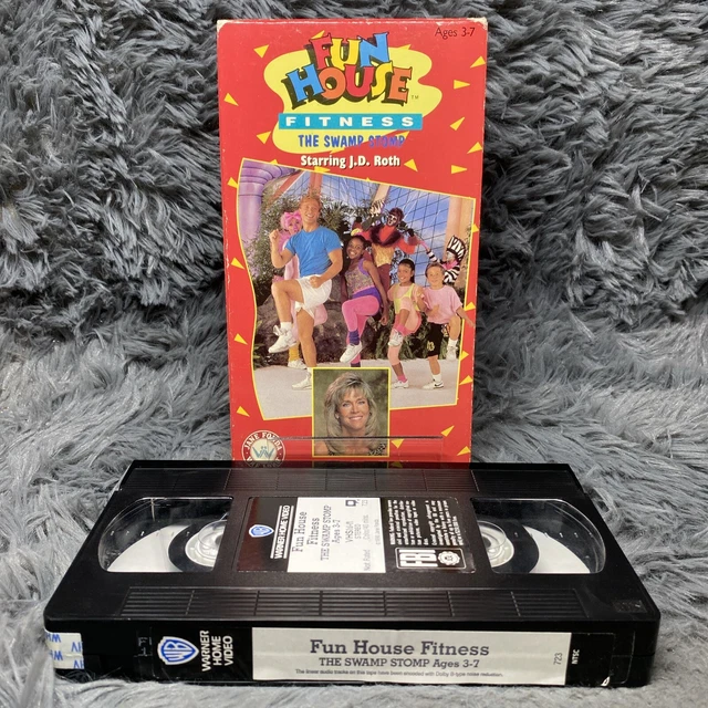 FUN HOUSE FITNESS The Swamp Stomp VHS Tape 1991 Children Jane Fonda JD ...