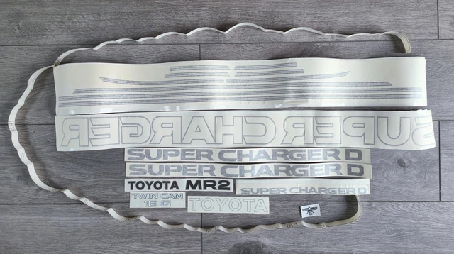 TOYOTA MR2 AW11 (Mk1) Supercharger/SuperCharged Full Decal/Sticker Set ...