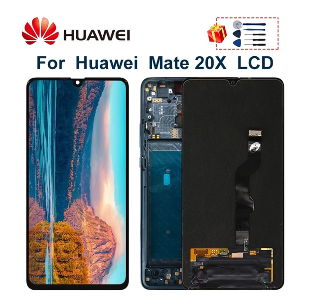 OEM PER HUAWEI Mate 20X OLED LCD display touch screen assemblaggio digitalizzatore + cornice EUR ...