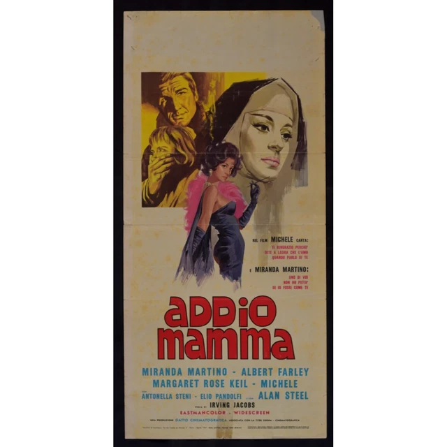 AFFICHE ADDIO MAMMA Miranda Martino Alberto Farnese Soeur Moniale B B11 ...