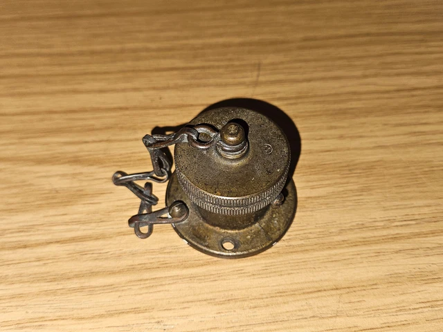 WW2 WWII 1940S RAF Aircraft Cockpit Electrical system Brass plug socket ...