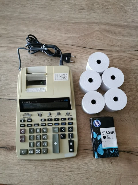 MACHINE À CALCULER électrique Canon BP37-DTS Bubble Jet 12 digit bureau ...