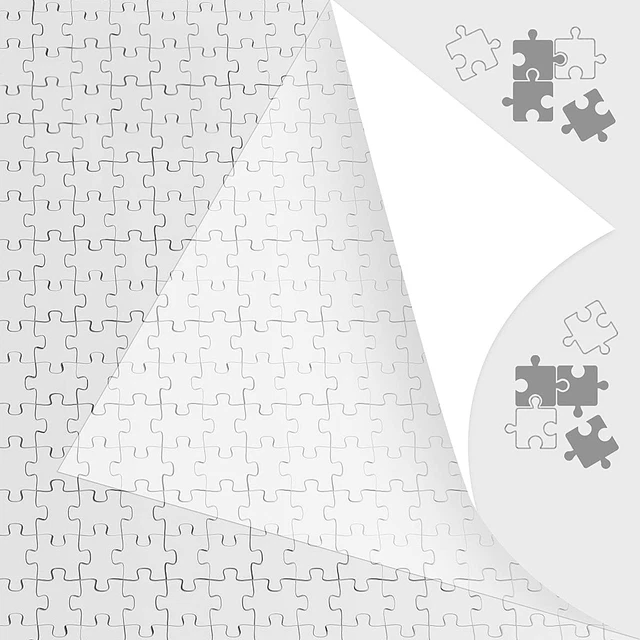 12 SHEETS PUZZLE Saver Peel and Glue Sheet - Clear Adhesive Backing for ...