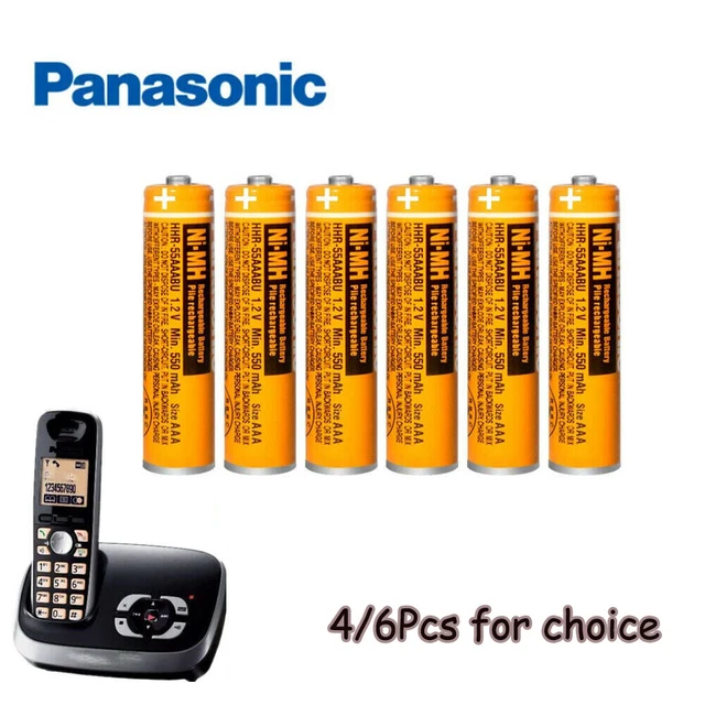 PANASONIC HHR-55AAABU NI-MH Cordless Phones Rechargeable Batteries ...