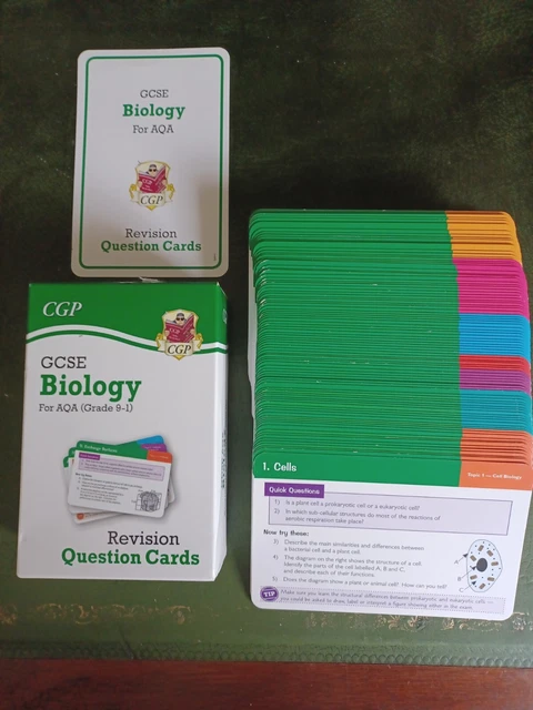 GCSE BIOLOGY KNOWLEDGE Organiser & Revision Question Cards for AQA £3. ...