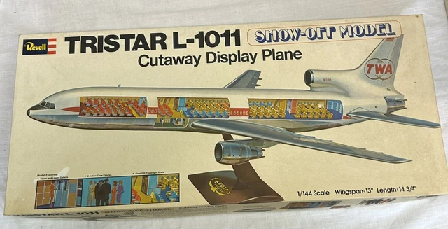 1/144 REVELL TRISTAR L-1011 "SHOW-OFF MODEL" Cutaway 1973 Issue Kit ...