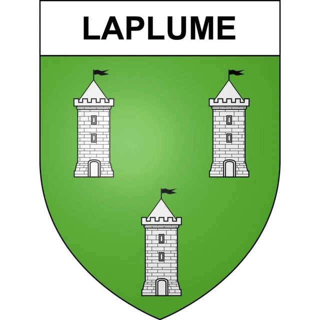 LAPLUME 47 VILLE sticker blason écusson autocollant adhésif EUR 6,99 - PicClick FR