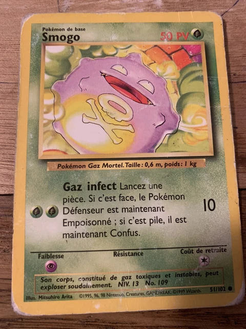 CARTE POKEMON SMOGO 1995/96/98 EUR 18,00 - PicClick FR