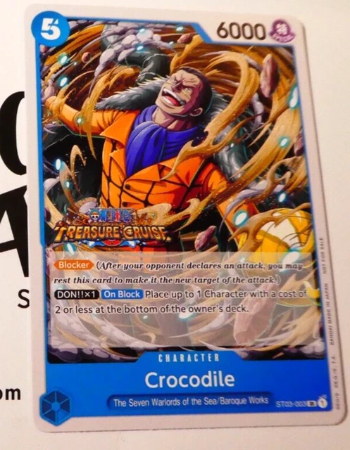 ONE PIECE EN Card Game Promo Carte Crocodile ST03-003 SR English Mint ...