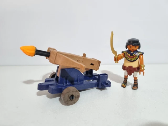 PLAYMOBIL ARBALÈTE LANCE-BOULE de feu soldat guerrier égyptien égyptien ...