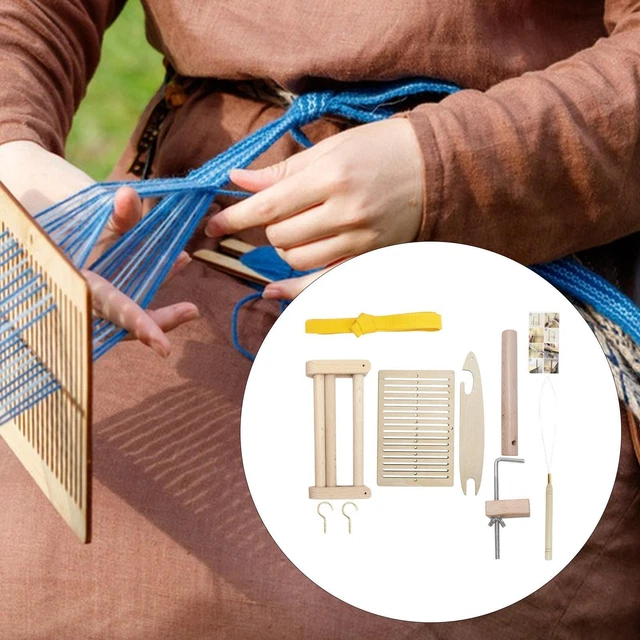 WEAVING LOOM KIT Weaving Board Wooden Braiding DIY Wood Table Clamp ...