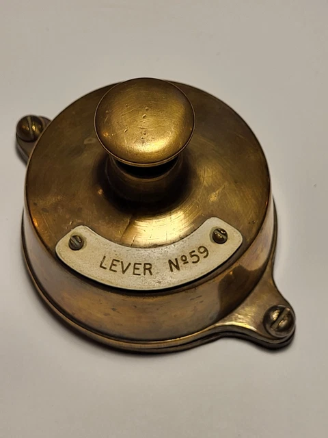 RAILWAY SIGNAL BOX Brass Plunger Labelled LEVER No 59 £60.00 - PicClick UK
