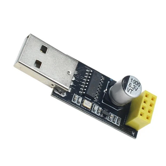 MODULE ADAPTATEUR USB ESP8266 ESP 01S WiFi pour Arduino avec portée ...