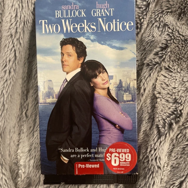 TWO WEEKS NOTICE (VHS, 2002) Sealed but Previewed Fast Shipping £3.74 ...