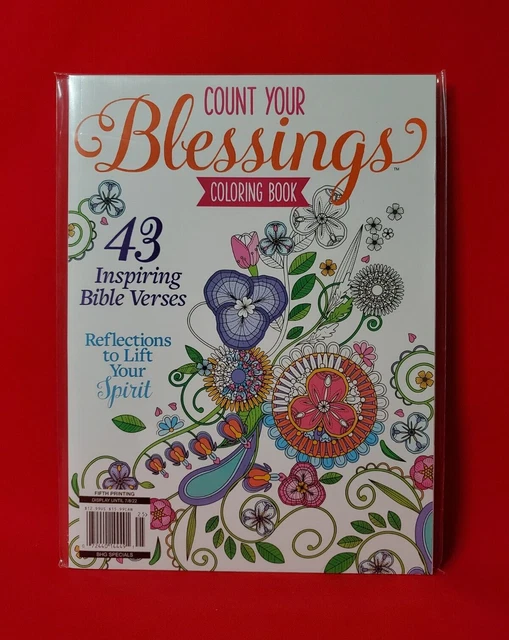 COUNT YOUR BLESSINGS 2022 Coloring Book 43 Inspiring Bible Verses NEW £ ...