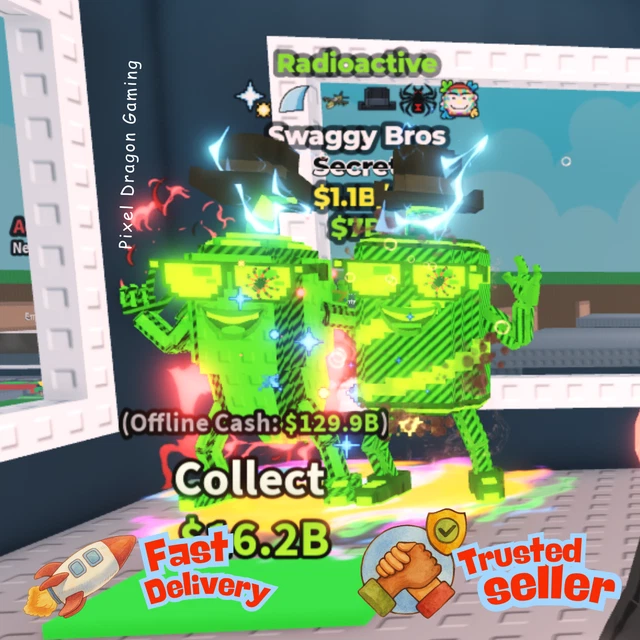 STEAL A BRAINROT🧠RADIOACTIVE Swaggy Bros 1.1B/s 🧠6 Mutations🌞🚀 £62.77 ...