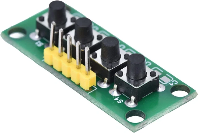 4 KEY KEYBOARD Module 4 Keys Independent Buttons Keypad Control Default ...