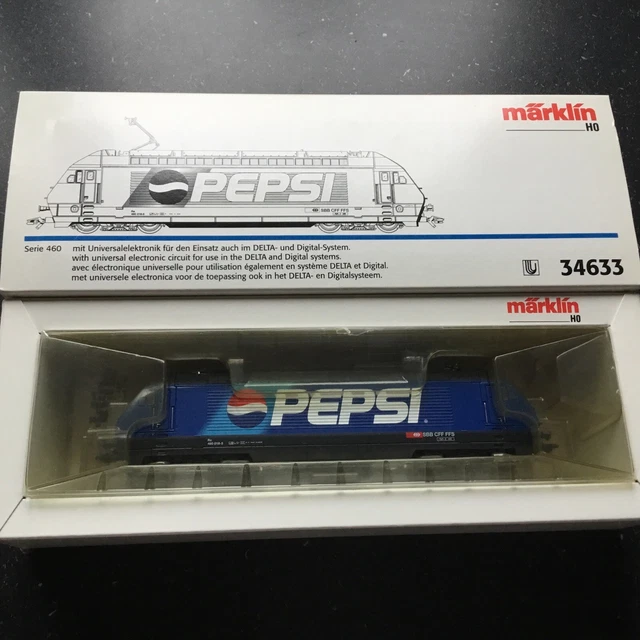HO SCALE MARKLIN 34633 electric locomotive class 460 "Pepsi" Neuwertig ...