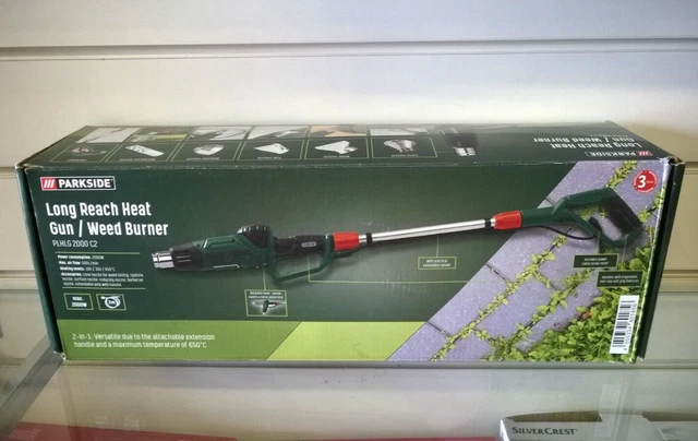 PARKSIDE MULTI PURPOSE 2-in-1 Long-Handled Heat Gun & Weed Killer £25. ...