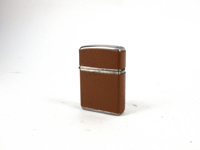 VINTAGE CHAMP FLIP Lighter - Brown Leather Wrapped - Made In Austria ...