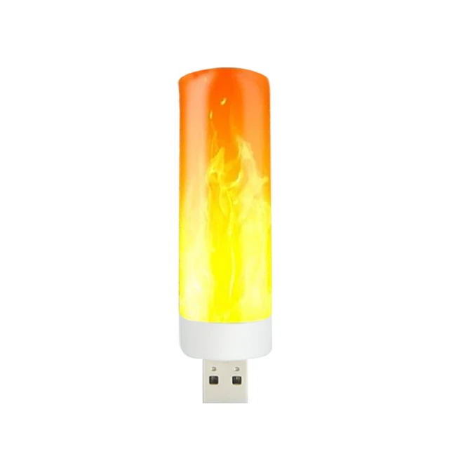 USB FLAME LIGHT Atmosphere LED Night Lamp Decorative Lighting Power ...