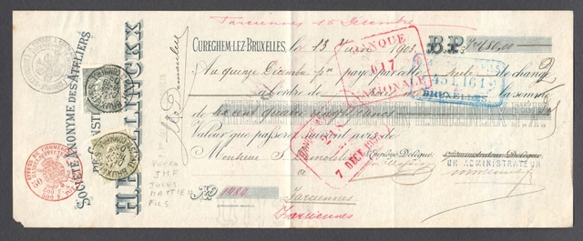 BELGIUM 1903 BANQUE Nationale Cheque E585 £1.99 - PicClick UK