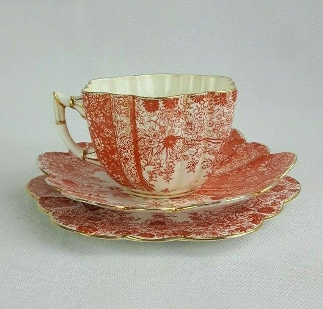 ANTIQUE WILEMAN TEA Trio - Jungle Print 6027 Pattern - Shelley Foley ...