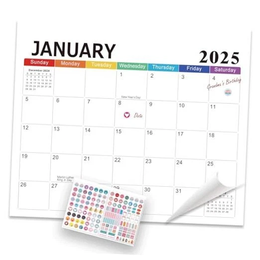 2025 MAGNETIC CALENDAR for Fridge Calendar 2025-26 From Jan.2025 ...
