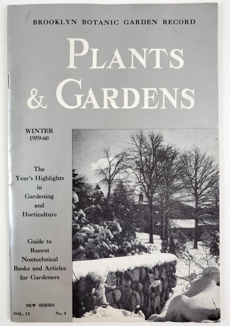 1959-1960 BROOKLYN BOTANIC Garden Record Plants Vtg Magazine Survival Prepping £9.47 - PicClick UK