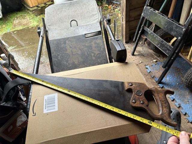 VINTAGE W .TYZACK SONS &TURNER TENON SAW..NONPAREIL TRADEMARK. 2ft £11. ...