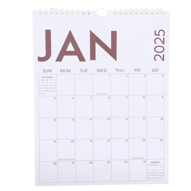 WALL CALENDAR 2025 Monthly Calendar From January 2025 Until December ...