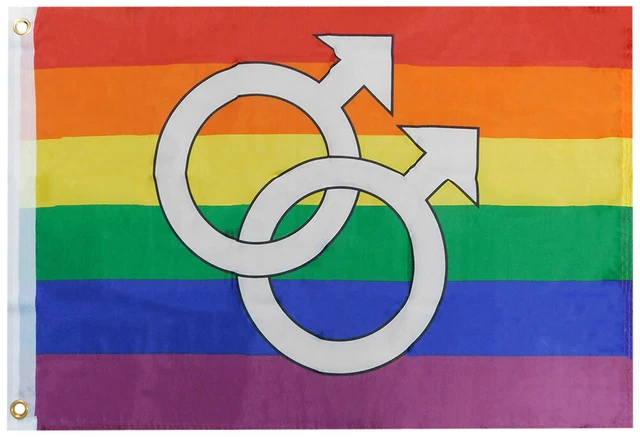 2X3 GRAND DOUBLE Mars Mâle Pride Lgbtq 2'x3' 68D Hirsute Tex Nylon Flag ...
