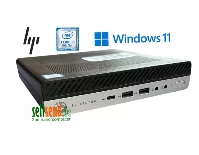 HP ELITEDESK 800 G5 USFF Mini PC i5 9500 Hexa-Core 3.0GHz, 8GB, 256GB M ...
