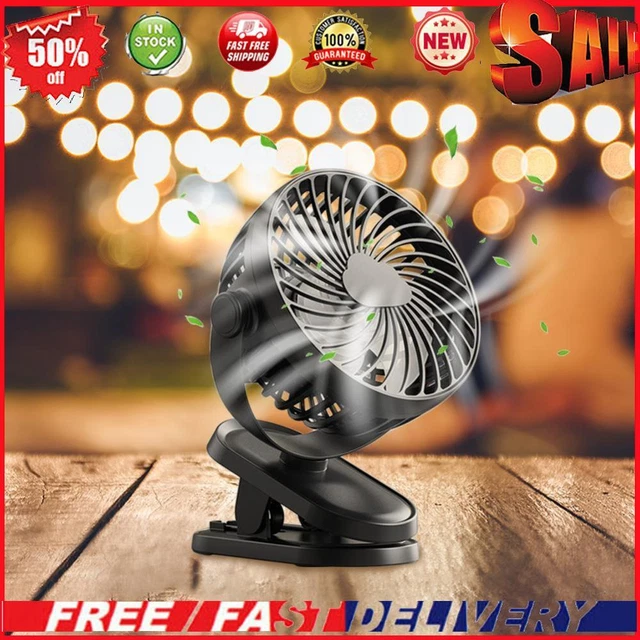 MINI ADJUSTABLE CLIP-ON Fan 3 Speeds Adjustable USB Desk Fan Home ...