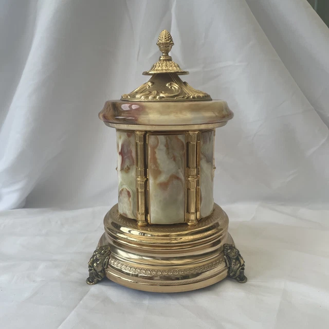 RARE VINTAGE ITALIAN Onyx Lipstick Cigarette Holder Carousel Music Box ...