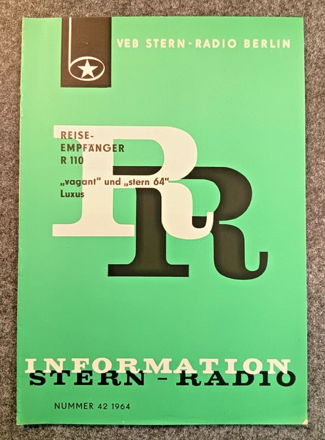 INFORMATION STERN RADIO 1964 Reiseempfänger R 110 vagant und stern ...