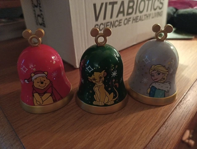 MORRISONS DISNEY CHRISTMAS Tree Bell X 3 (Elsa, Simba, Winnie The Pooh ...