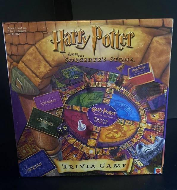 HARRY POTTER & The Sorcerer's Stone Trivia Board Game 2000 Mattel VTG £ ...