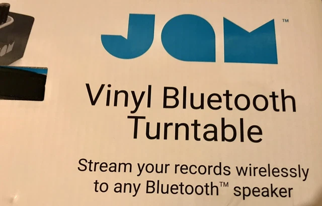 JAM STREAM BLUETOOTH Vinyl LP Record Player Turntable 3 Speed Portable ...