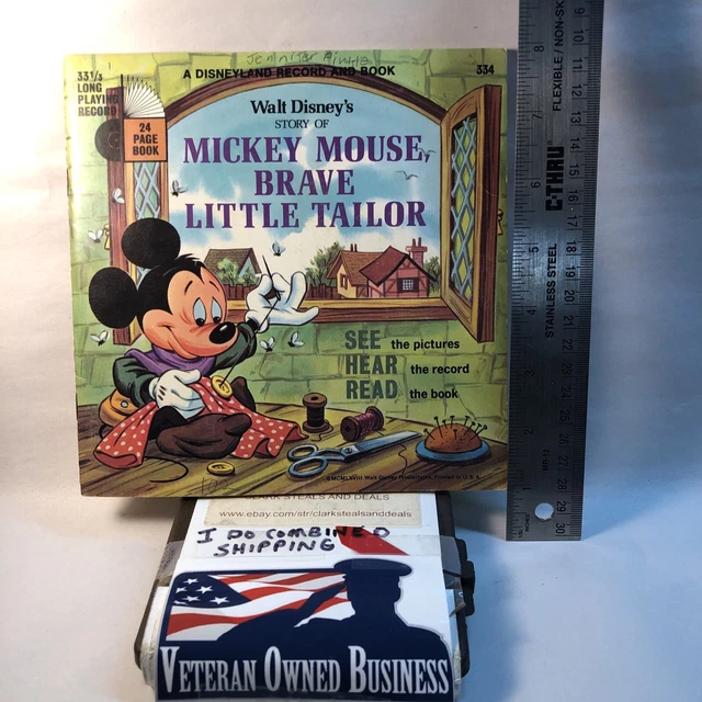 VINTAGE WALT DISNEY’S story of Mickey Mouse the brave little Tailor w ...