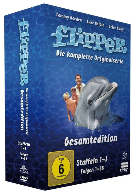 FLIPPER- COMPLETE ORIGINAL TV series season 1+2+3 DVD Region 2 PAL Luke ...