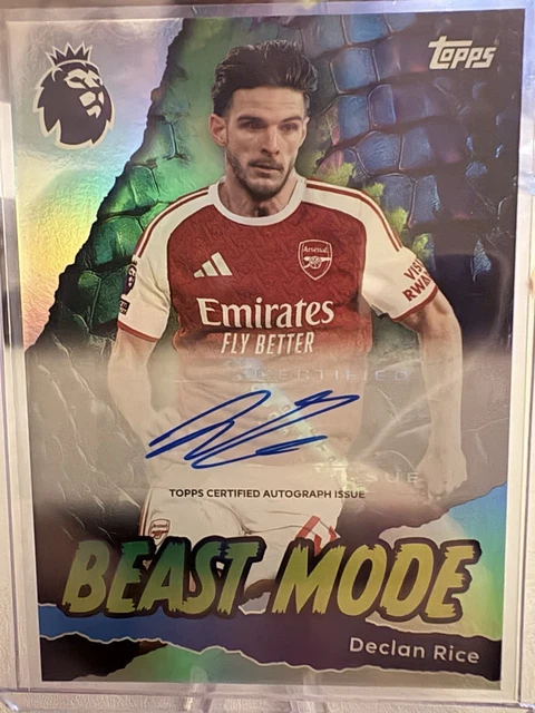 TOPPS 2026 PREMIER League Declan Rice Autograph Beast Mode Card Arsenal ...