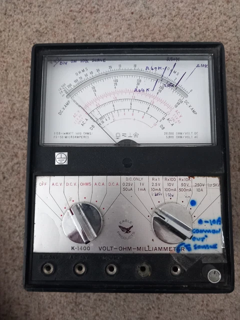 EAGLE PRODUCTS K-1400 Volt-Ohm-Milliammeter Analogue,Old Multimeter ...