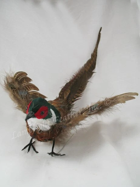 RING-NECKED PHEASANT DECORATIVE Artificial Bird Flying 18 inch per Each ...