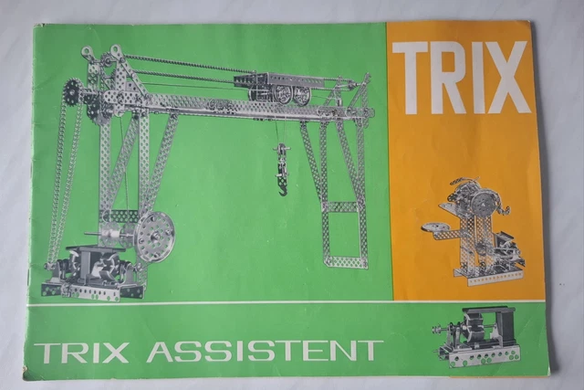 TRIX BAUKASTEN ASSISTENT, Original: Ersatzteile +Bauheft+Deckel• 1970 ...