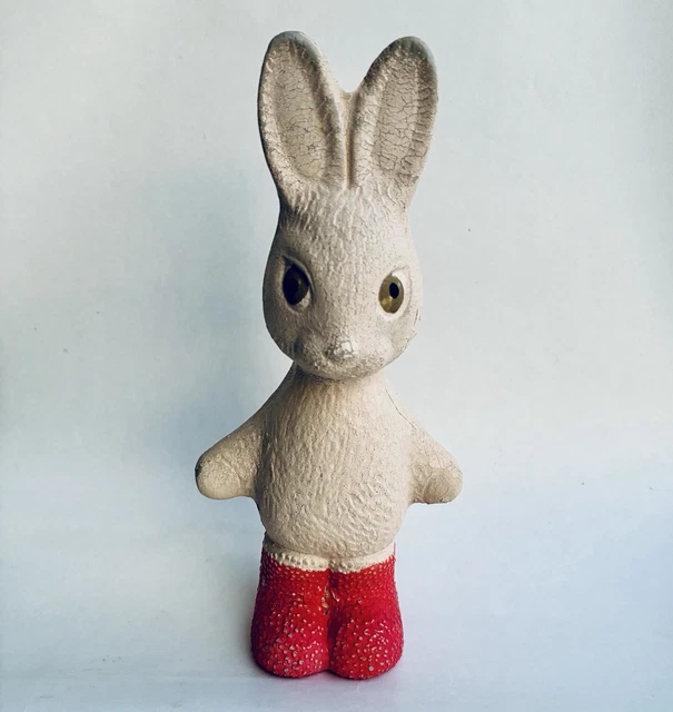 RARE VINTAGE SOVIET Rubber Toy Collectibles Figurines Rabbit Hare Bunny ...