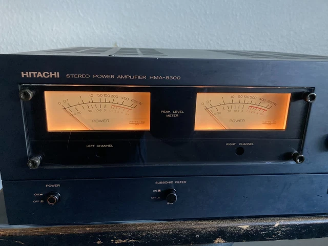 HITACHI HMA-8300 STEREO Power Amplifier / PARFAIT FONCTIONNEMENT CLASS ...
