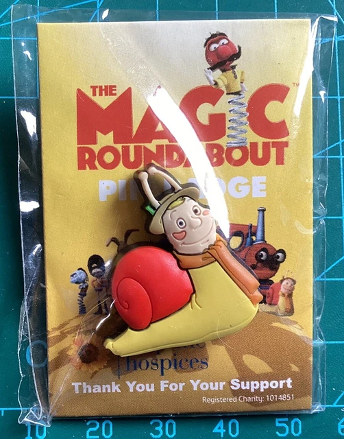 THE MAGIC ROUNDABOUT, Brian The Snail Pin Badge. New On Card And Sealed ...