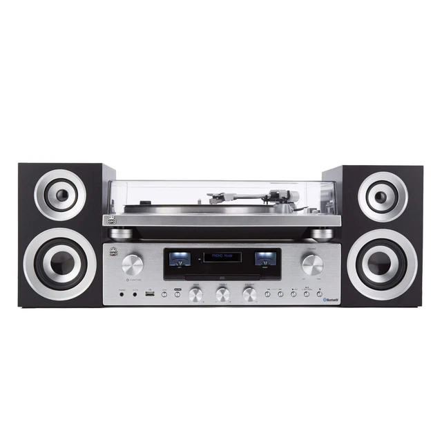 GPO PREMIUM PR 100/200 Hifi Music System Record Player, Bluetooth Audio ...