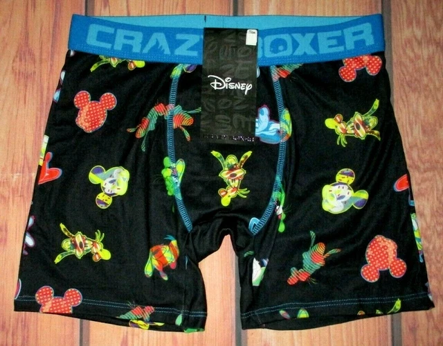 CRAZY BOXER DISNEY Mickey Mouse Donald Duck Pluto Goofy Red Boxers Men ...